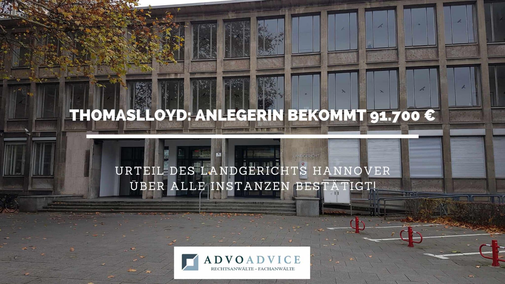 ThomasLloyd: Auszahlung von 91.700 Euro an Anlegerin erfolgt - AdvoAdvice